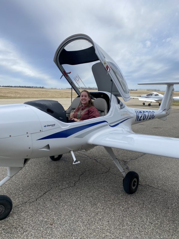 Congratulations to Grace on her First Solo Flight! - Crosswinds Aviation